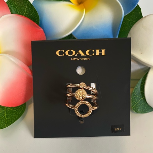 Coach | Jewelry | Coach Rose Gold Stackable Rings | Poshmark